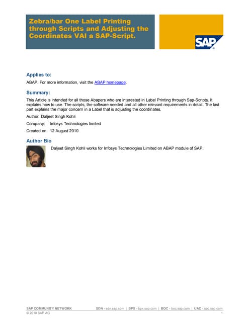 Barcodes in SAP | PPT
