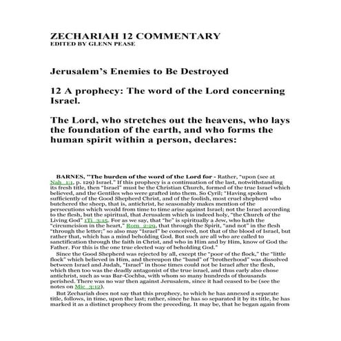 Zechariah 12 commentary | PDF