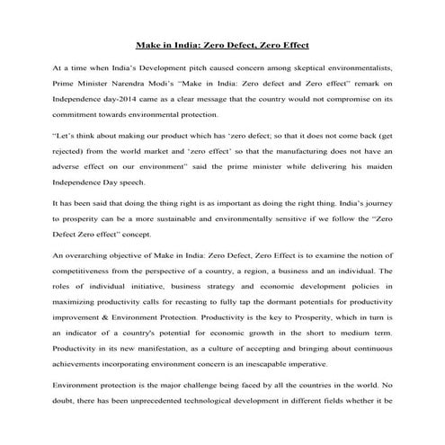 Zero defect zero effect | PDF