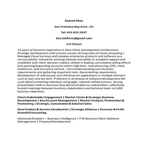 Zedrick updated khan_2021_resume_out | DOCX | Cloud Computing | Internet