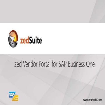 zed Vendor Portal for SAP Business One | PPTX