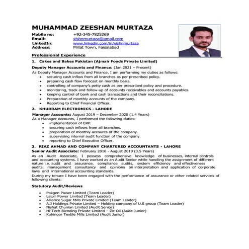 Zeeshan's resume | PDF