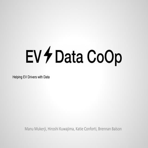 EV Data CoOp 3rd Place winner Nissan Zero Emission Hackathon | PPT