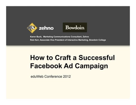 Paid Facebook Ad Campaign | PPT