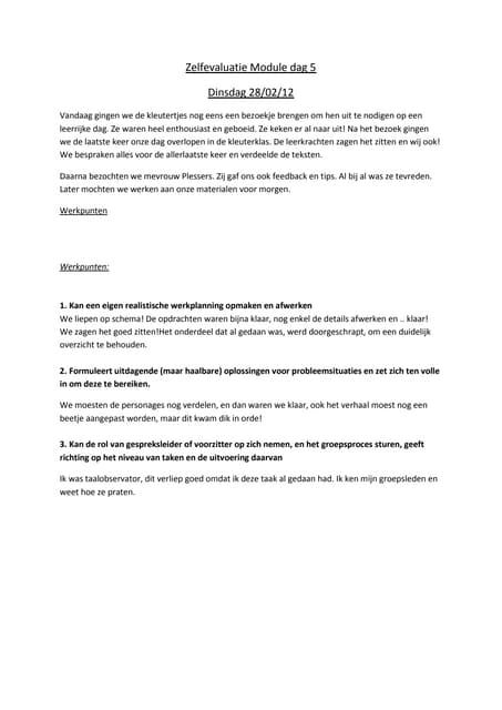 Reflectie donderdag | PDF