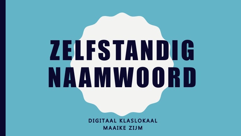 Wat is een zelfstandig naamwoord?
