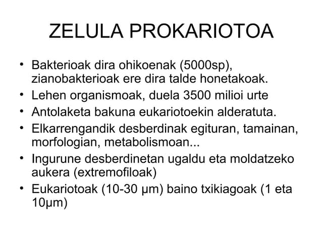 Zelula eukariotoa | PPT