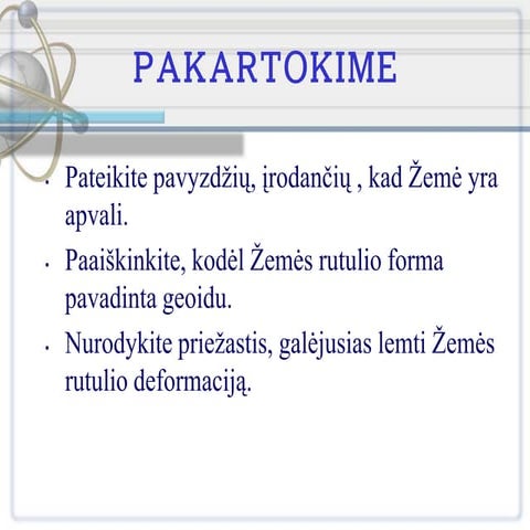 Zemes asinis judejimas | PPTX