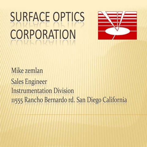 Surface Optics Corporation | PPTX