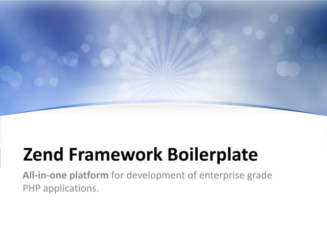 Introduction To Zend Framework Boilerplate Pdf Programming Languages Computing