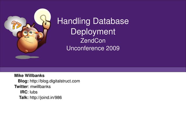 Handling Database Deployments Odp Databases Computer Software And Applications
