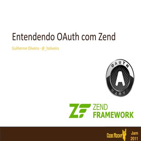 Coderockrjam Entendendo Oauth Com Zend Ppt