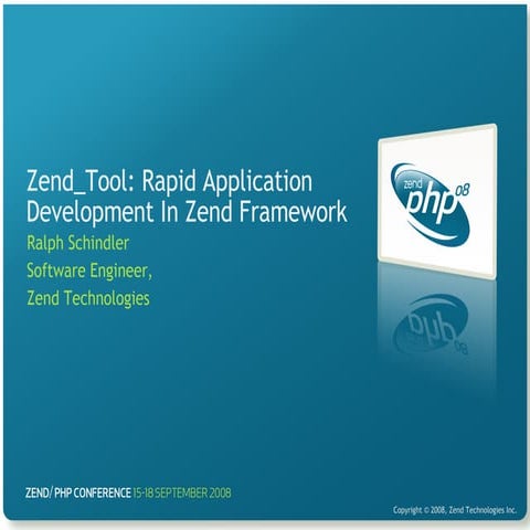 Zendtool Rapid Application Development With Zend Framework Ppt 2653