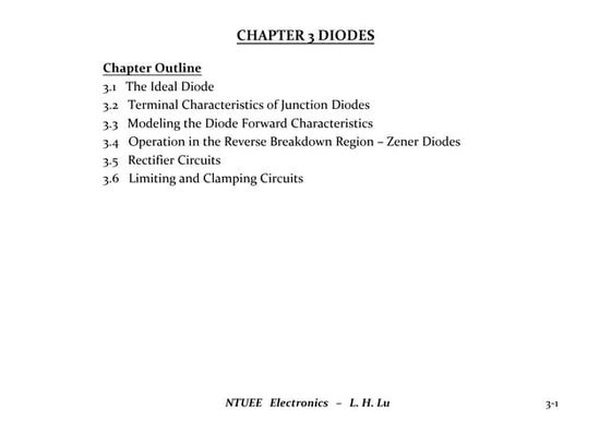 Single diode circuits | PPTX | Consumer Electronics | Technology & Computing