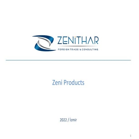 Zeni Products Presentation 2022 | PPT