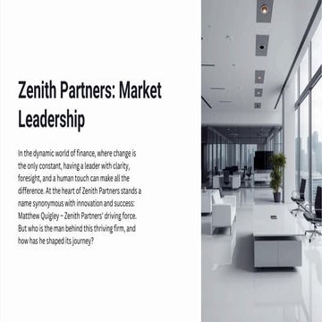 Matthew Quigley: The Visionary Behind Zenith Partners Success | PDF