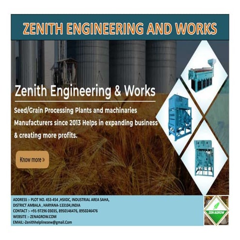 seed processing plant | PDF