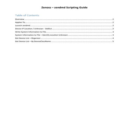 Zenoss Monitroing – zendmd Scripting Guide | PDF
