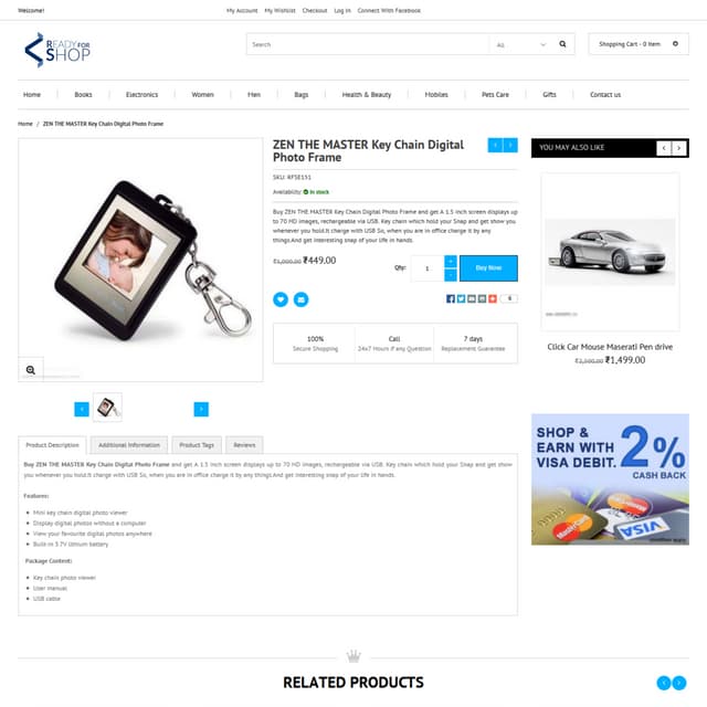 ZEN THE MASTER Key Chain Digital Photo Frame | PDF