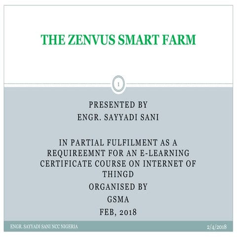 Zenvus smart farm sayyadi | PPTX