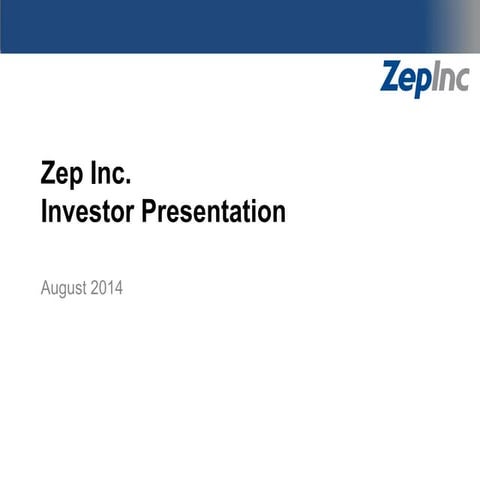 Zep presentation - august 2014 v.7 | PDF
