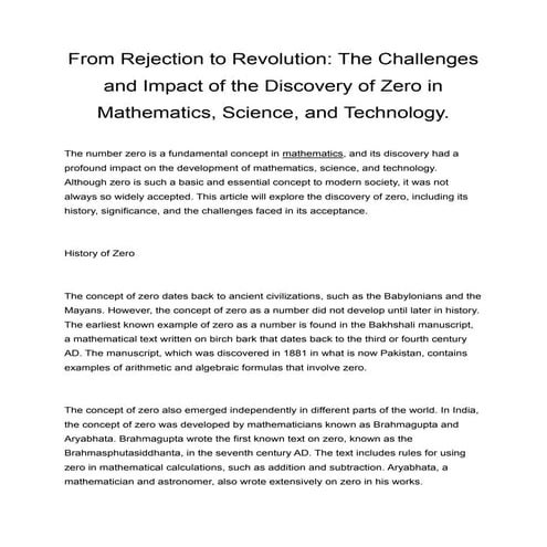 From Rejection to Revolution: The Challenges and Impact of the ...