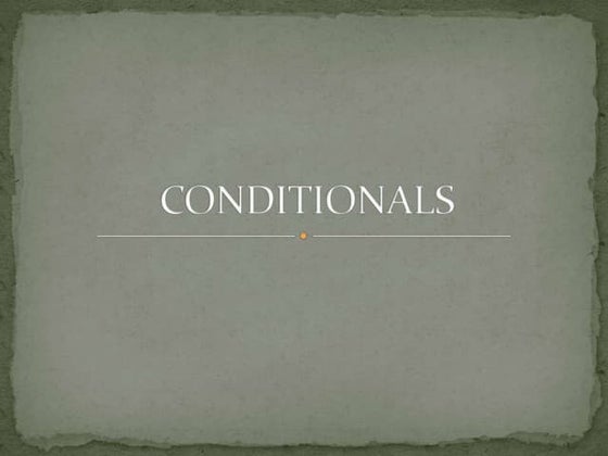 Zero And First Conditionals | PPT