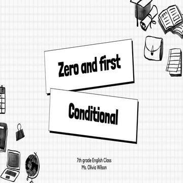 Zero and First Conditional Presentation in Black and White Doodle Style ...