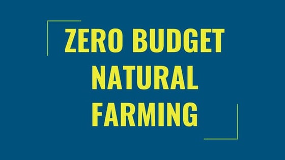 ZERO BUDGET NATURAL FARMING | PPT