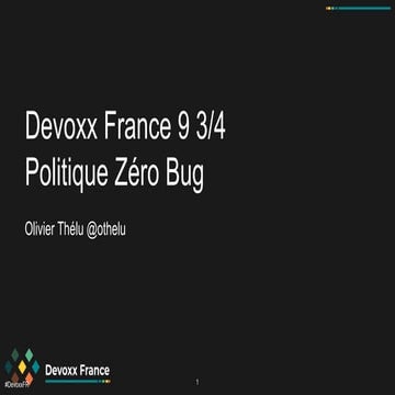 Zero Bug Policy | PPTX