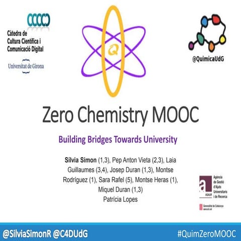 Zero chemistry MOOC: Building bridges towards University | PPTX | Education