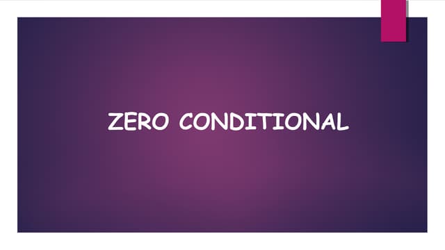 Zero And First Conditionals | PPT