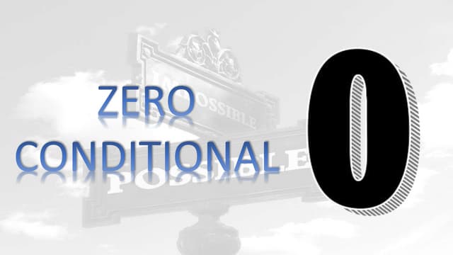 Zero Conditional Ppt