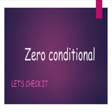 Zero conditional | PPT
