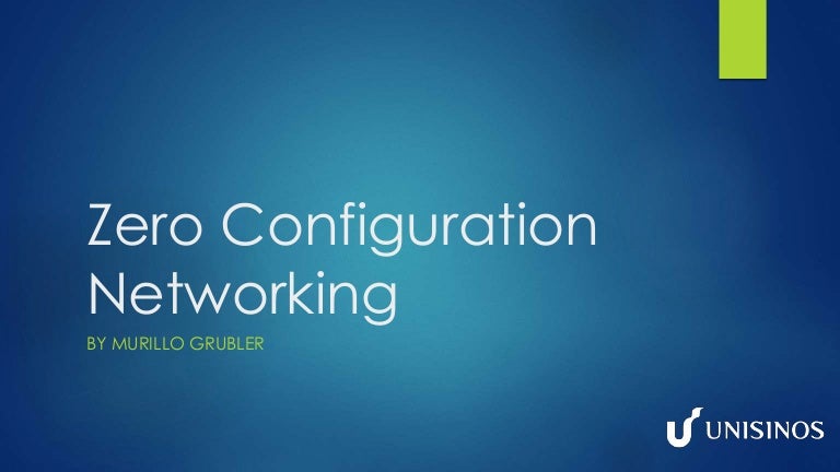 Zeroconf Zero Configuration Networking 8417