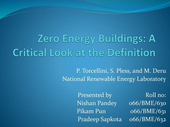 Zero Energy Building -introduction, .pptx