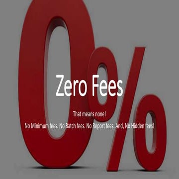 Zero Fee Processing | PPT