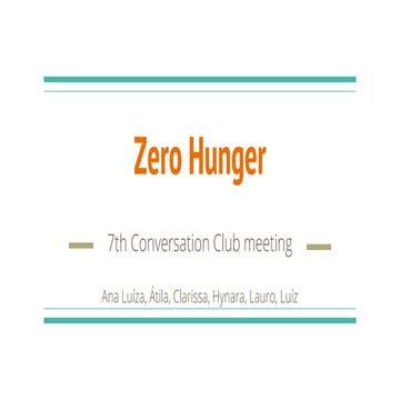 Zero hunger - presentation | PDF