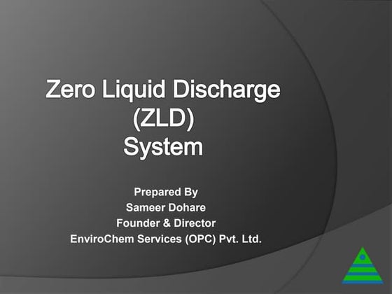 Zero Liquid Discharge Technology - UPL | PPTX | Environmental Services ...