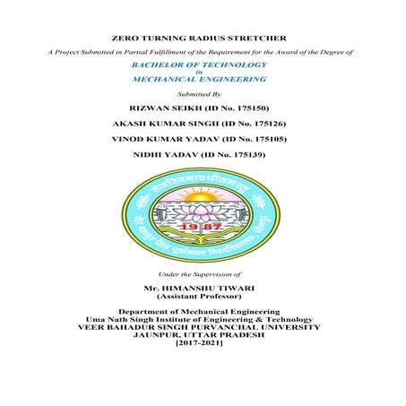 ZERO TURNING RADIUS STRETCHER (ZTRS) | PDF