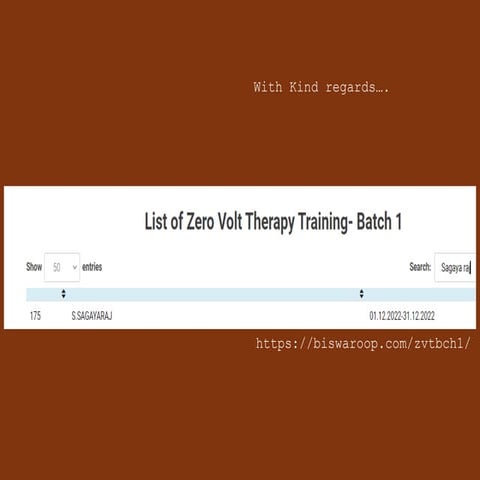 Zero volt therapy: An extremely detailed analysis | PPTX