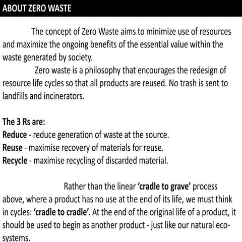 Zero waste project | PPTX