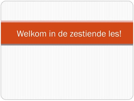 Negentiende les | PPTX