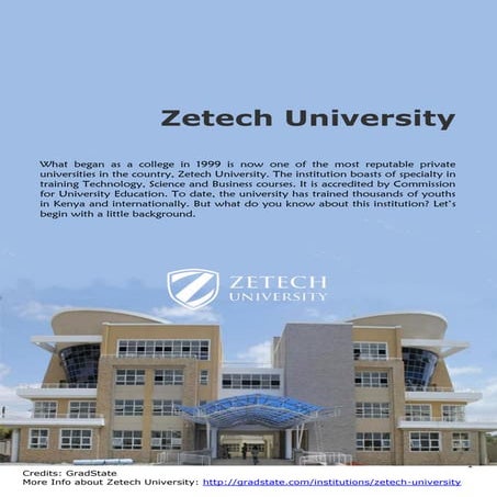 Zetech University - The Newest University in Kenya | PDF | College ...