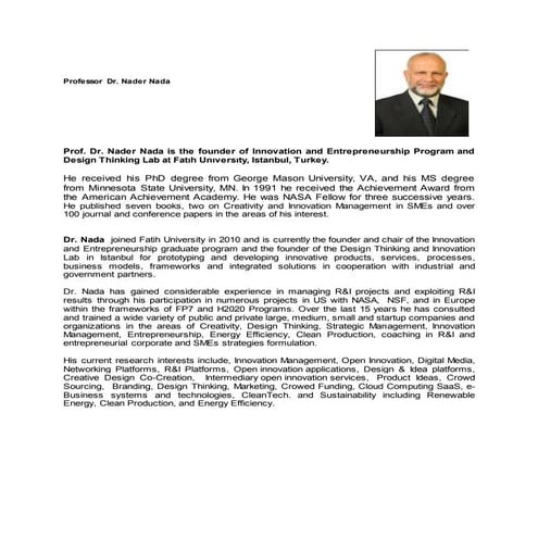 Nader nada short bio cnn1 | DOCX