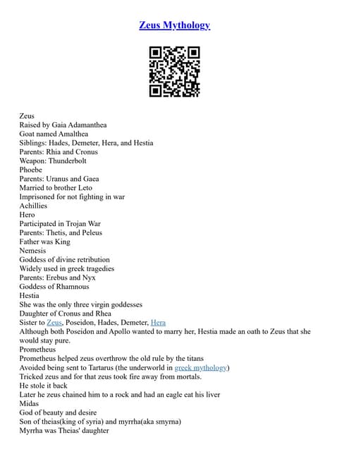 Major Greek Gods And Goddesses Essay | PPT