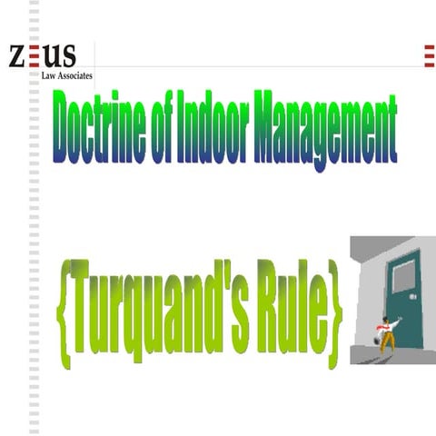 Doctrine of Indoor Management | PPT