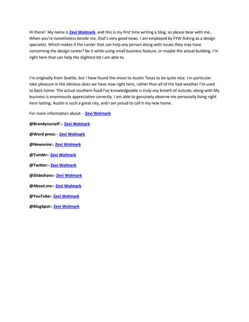 Zevi Wolmark, Construction consultant at Fyw