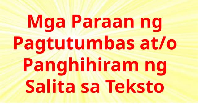 Panghihiram ng salita | PPTX