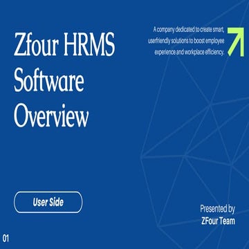 ZFour HRMS Web User Guide & Live Showcase Overview | PDF